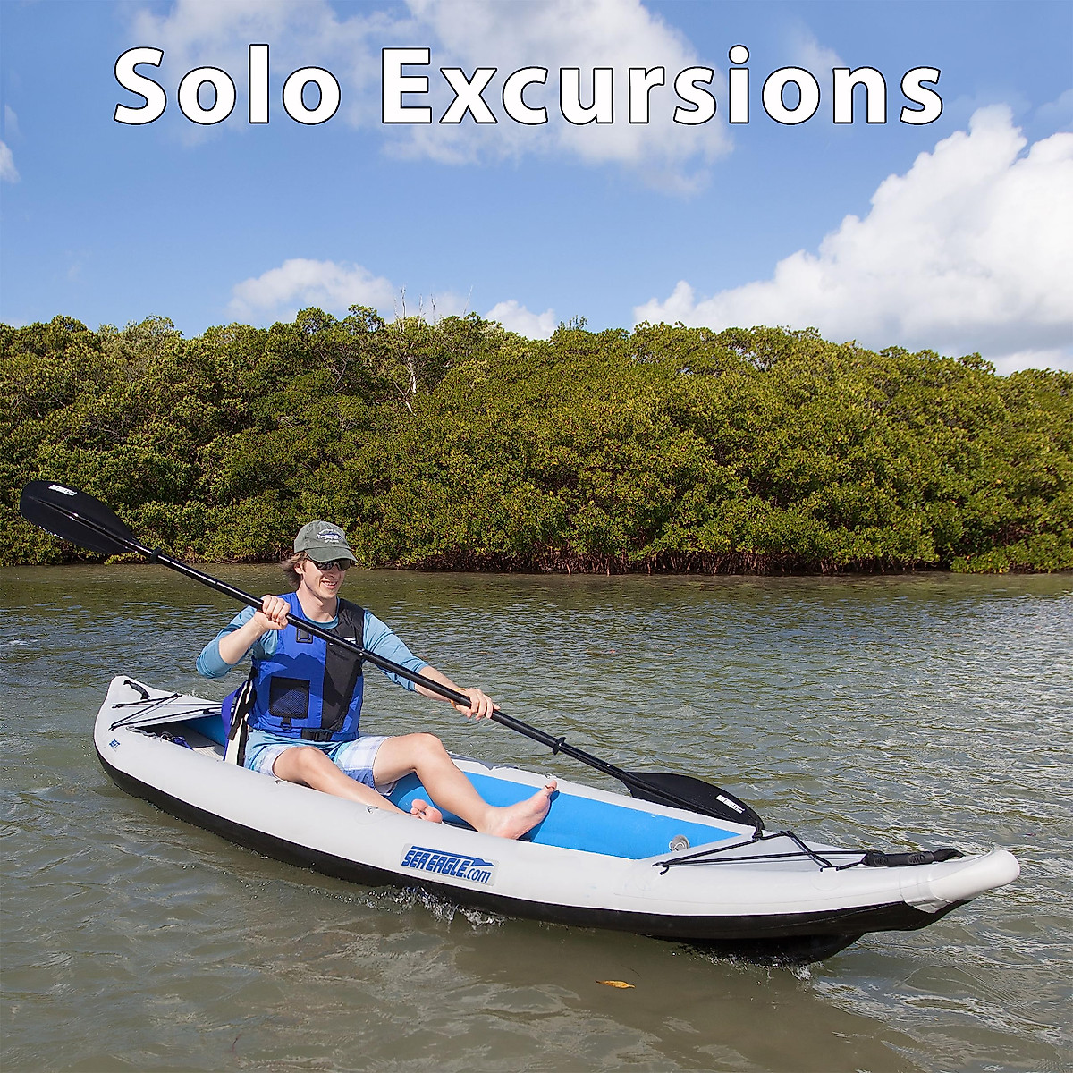 Sea Eagle 385FT FastTrack Deluxe Solo Inflatable Kayak 12'6"