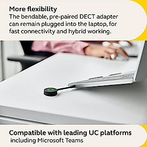 Jabra Engage 55 Mono Wireless Headset with Link 400 USB-A DECT Adapter - Noise-Cancelling Microphone, Extensive Range, Hearing Protection - MS Teams Certified, Works with All Other Platforms - Black