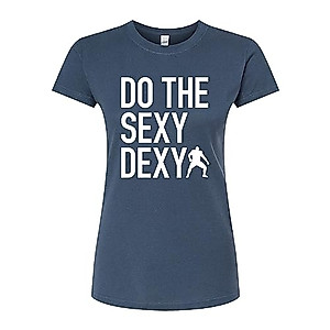 Instant Message - Do The Sexy Dexy - Juniors Fitted Graphic T-Shirt - Size Large Indigo