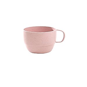 Braceus European Style Wheat Straw Breakfast Drinking Milk Cup Coffee Tea Juice Mug Pink
