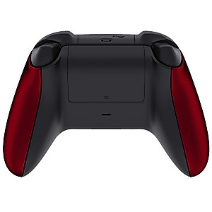 eXtremeRate Controller Grip for Xbox Series X & S, Scarlet Red Soft Touch Comfortable Left Right Side Rails, Replacement Parts Rear Shell for Xbox Core Wireless Controller [Controller Excluded]