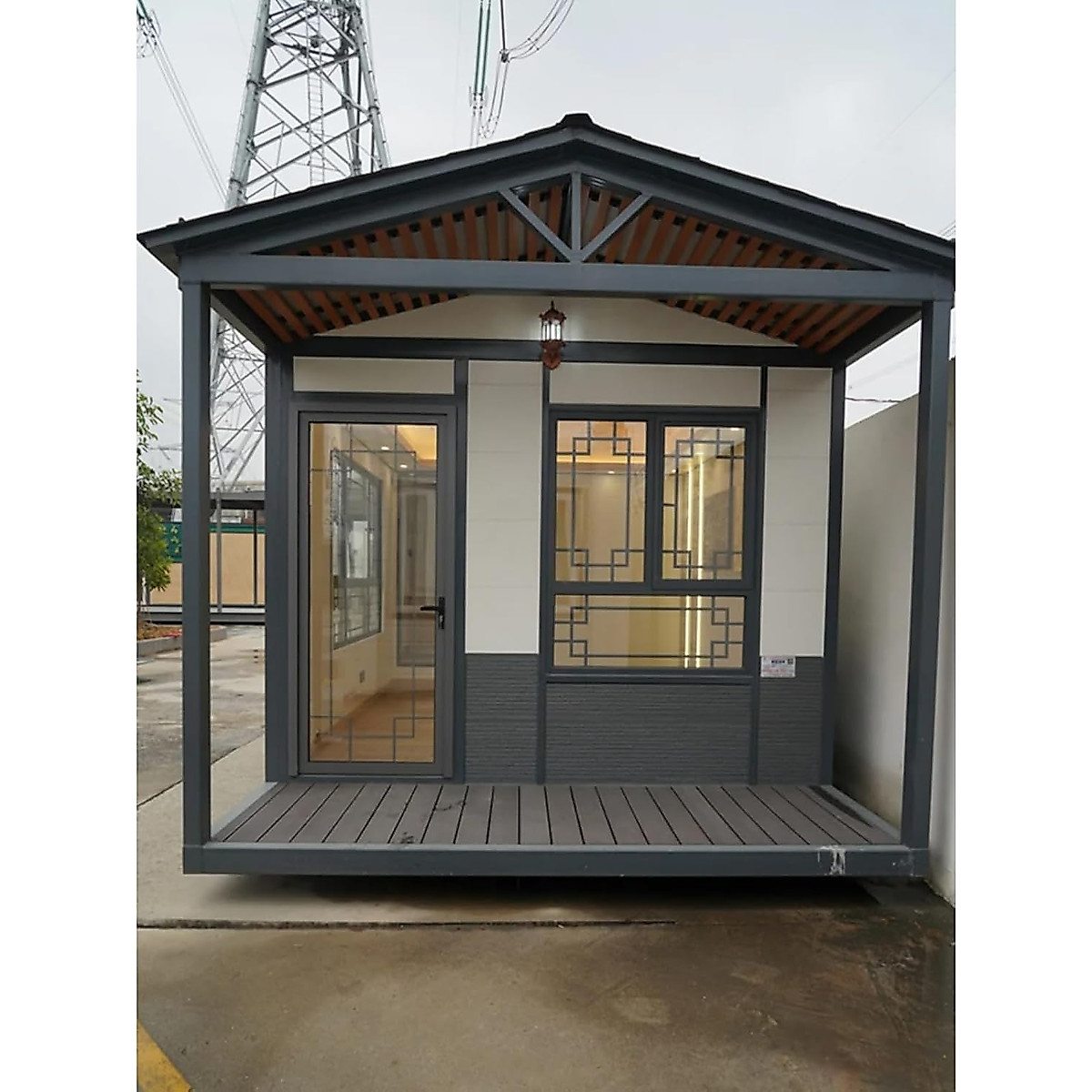 Tiny House for Adults Living, Expandable Container House, Prefabricated Mobile House, 2 bedrooms 1 Bathroom and Kitchen Portable