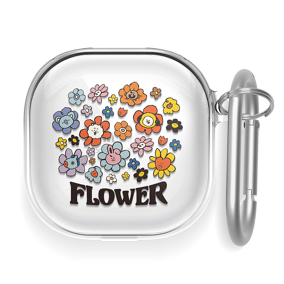 elago l BT21 Flower Case Compatible with Samsung Galaxy Buds 2 Pro Case (2022) / Galaxy Buds 2 Case (2021) / Galaxy Buds Pro Case (2021) / Galaxy Buds Live Case (2020) [Official] (Flower Bouquet)