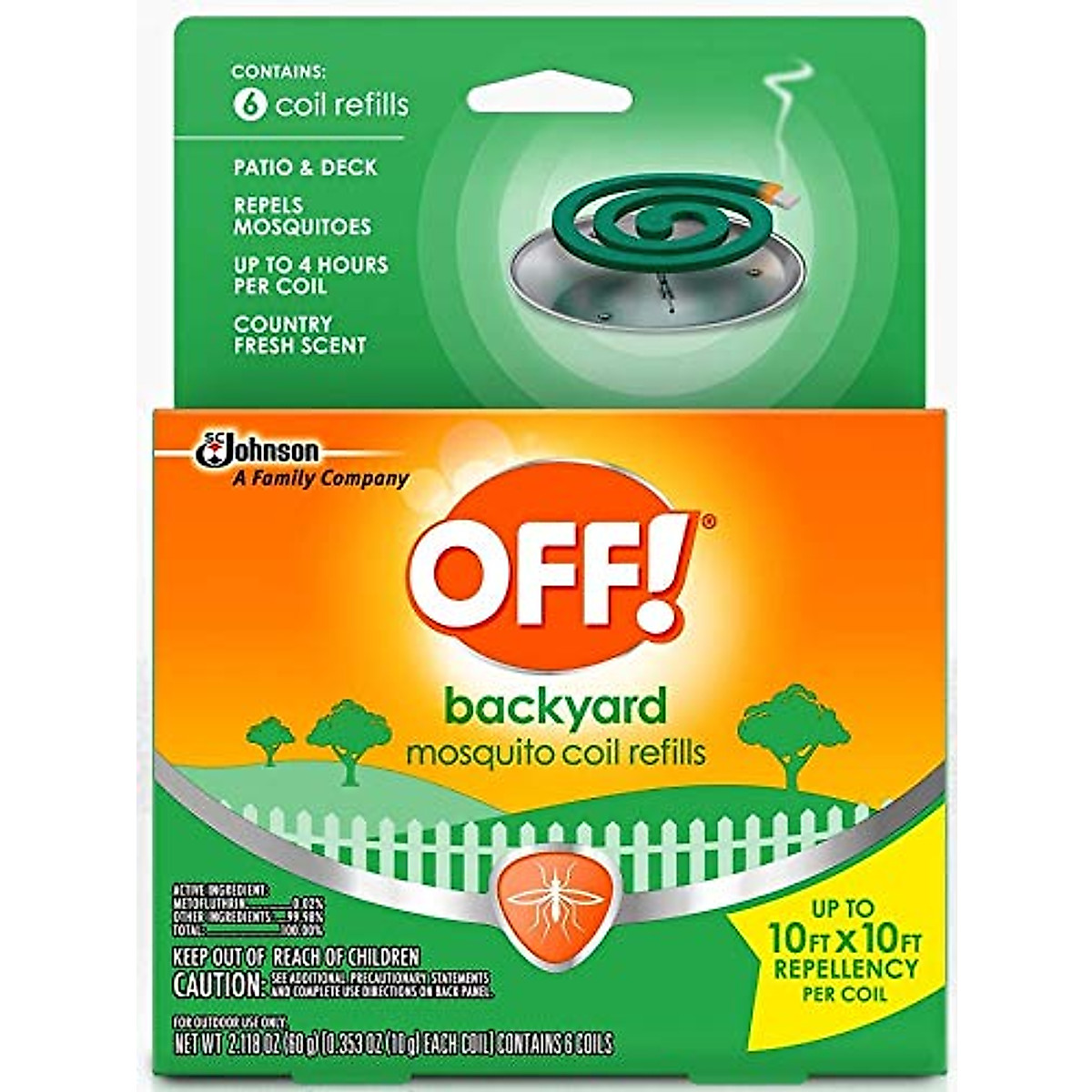 Off! Country Fresh Scent Mosquito Coil III Refills, 6 refills (Pack of 4)