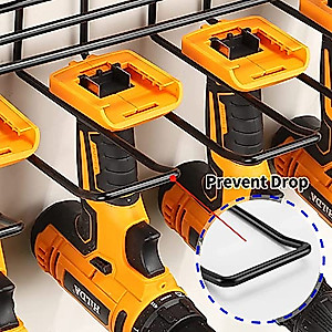 Power Tool Rack, Power Tool Organizer, Garage Utility Rack Tool Organizers and Storage, Drill Holder Wall Mount, Heavy Duty Metal Tool Shelf, Utility Storage Rack for Drill Tool Set (Style A)