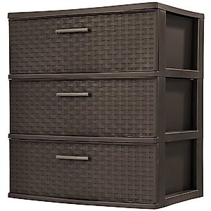 Sterilite 25306P01 3 Drawer Espresso Tower