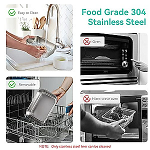 VMOTOR Electric Lunch Box,60W High-power Food Heater,12V/24V/110V 3 in 1 Portable microwave for Car/Truck/Home/Work with 1.8L Removable 304 Stainless Steel Container (Royal blue+Green)