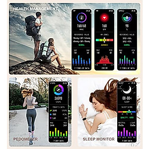 Iaret Smart Watch for Women(Call Receive/Dial), Fitness Tracker Waterproof Smartwatch for Android iOS Phones 1.7" HD Full Touch Screen Digital Watches with Heart Rate Sleep Monitor Pedometer, Gold