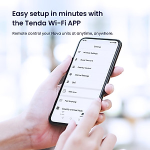 Tenda Nova Mesh WiFi System (MW6)-Up to 6000 sq.ft. Whole Home Coverage, WiFi Router and Extender Replacement, Gigabit Mesh Router for Wireless Internet, Works with Alexa, Parental Controls, 3-pack
