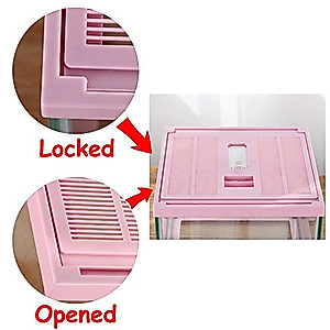 crapelles Reptile Tank Color Pink Spider Terrarium Container Tarantula Box cage Gecko Habitat Insect Enclosure Frog Carrier Tortoise Snail Container Fish Bowl Hermit Crab House Cricket breeding Box