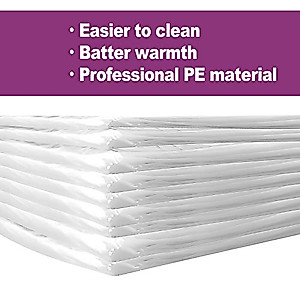 SilkFun 50 Pieces Disposable Plastic Sheeting for Body Wrap Used Inside a Far Infrared Sauna Blanket，Sauna Bag (83×47 inch)