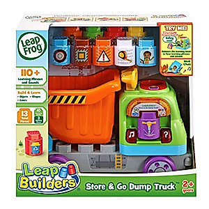 LeapFrog LeapBuilders Store and Go Dump Truck, Multicolor