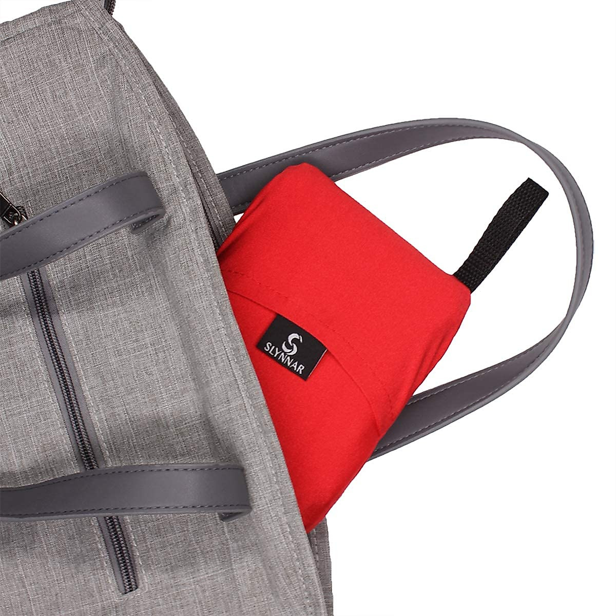 SLYNNAR Car Seat Travel Bag,Red & Car Seat Travel Belt, Orange