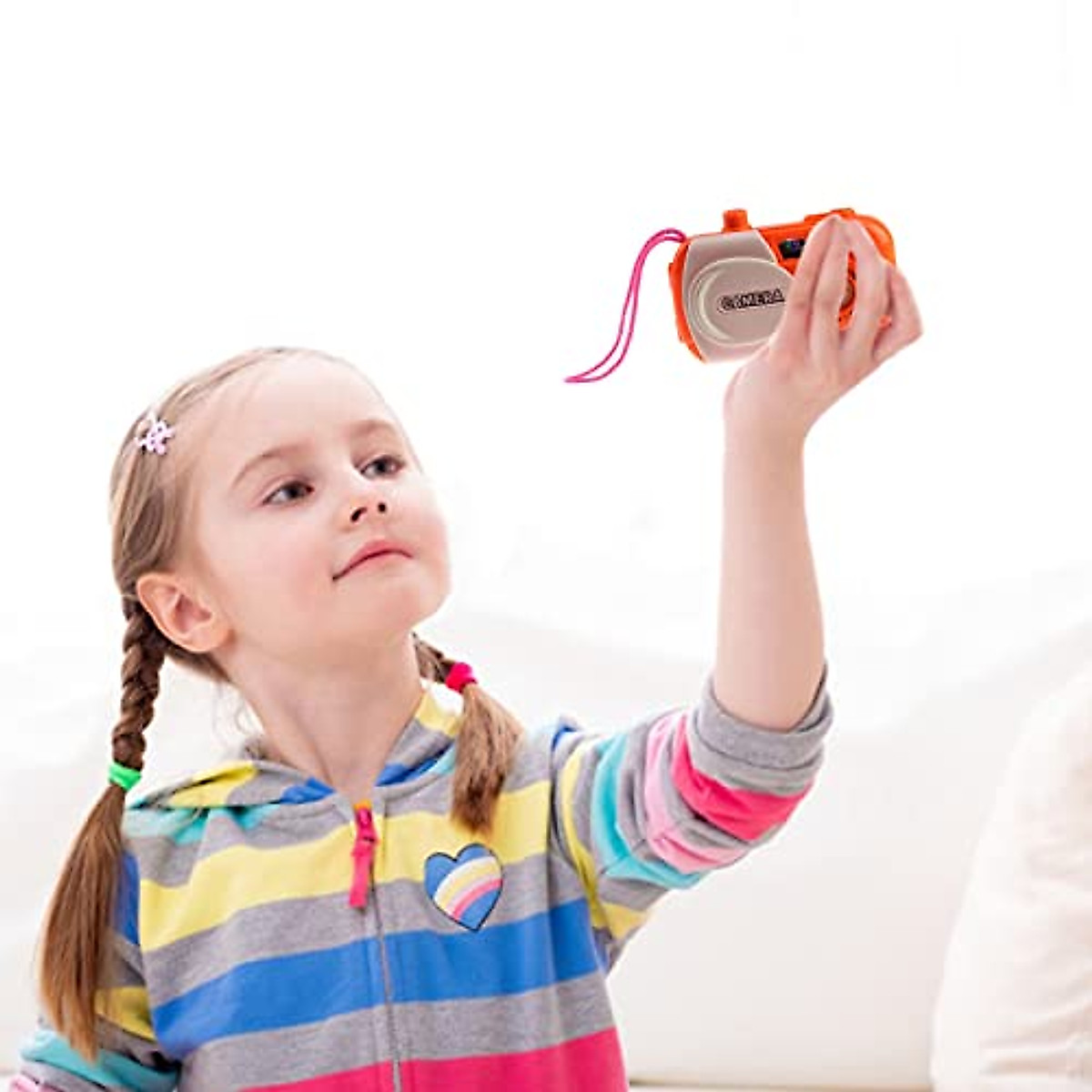 Children's Camera Projection Camera Kids Animal Projection Patterns Simulation Digital Camera Children Educational Learning Study Christmas Birthday Gifts Small (Yellow,Pink,Orange, One Size)