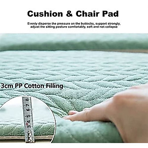 GYL-JL 2/4 Packs Chair Pad with Ties 100% Cotton Chair Pads Non Slip Kitchen Dining Chair Cushion and Solid Seat Cushion with Machine Washable Cover ( Color : Ivory , Size : Set of 4 )
