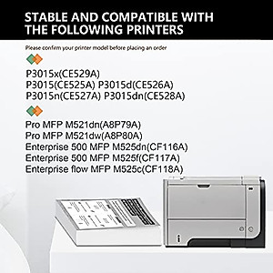 55X Black High-Yield Toner Cartridges (2-Pack): Drwn Compatible CE255X Toner Cartridge Replacement for HP Enterprise 500 MFP M525 Series, Enterprise P3015 Series, Pro MFP M521 Series | CE255XD
