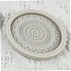 TEHAUX 2pcs House Decorations for Home Tool Tray Silicone Molds Silica Gel Silicone Coaster Mould Coaster Mold Silicone Tray Mold Base Diffuser Stone Epoxy Mold Round Tea Coaster