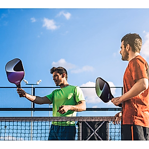 Fazil Pickleball Paddles Set of 4, Graphite Surface Polypropylene Honeycomb Core Pickle ball Raquette Set with Cushion Grip, Pickleball Rackets 6 Pickleball Balls Portable Racquet Bag for Men Women