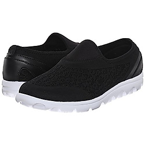 Propét Women's TravelActiv Slip On Fashion Sneaker, Black, 8 N US