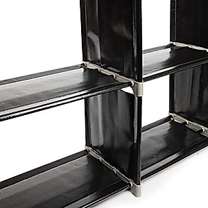 Cube Storage Organizer, 6/9 Cube Bookshelf, Closet Storage Shelves, Modular Bookcase, Plastic Cabinet Storage Shelving Bookshelf for Bedroom, Living Room, Home Office, Black (6 Cubes)