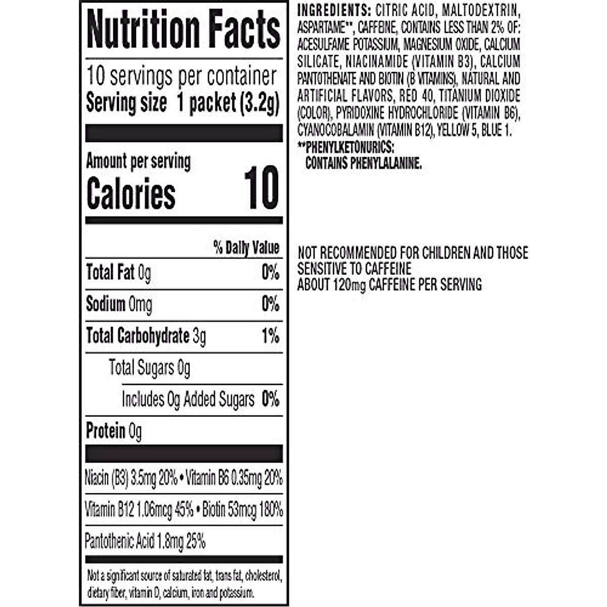 Amazon Brand - Happy Belly Drink Mix Singles, Strawberry with Caffeine, 1.1 ounce (Pack of 1) (Previously Solimo)