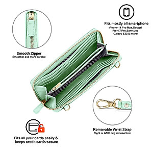 nuoku Wallet for Women Credit Card Holder Cell Phone Purse Sofa PU Leather Wallet with RFID Blocking Clutch Wristlet