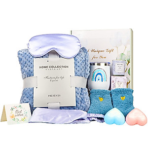 Get Well Soon Gifts for Women, Birthday gifts for women, Self Care Gifts for Women, After Surgery Feel Better Gifts, Inspirational Gifts with Warm Hugs Blanket Insulated Tumbler