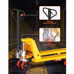 [Anti-Leakage Oil Pump] Arczorix Pallet Jack, 5500 Lb Capacity 27" W x 48" L Forks Size Small Mini Hand Pallet Truck Standard Duty Manual Pallet Trucks