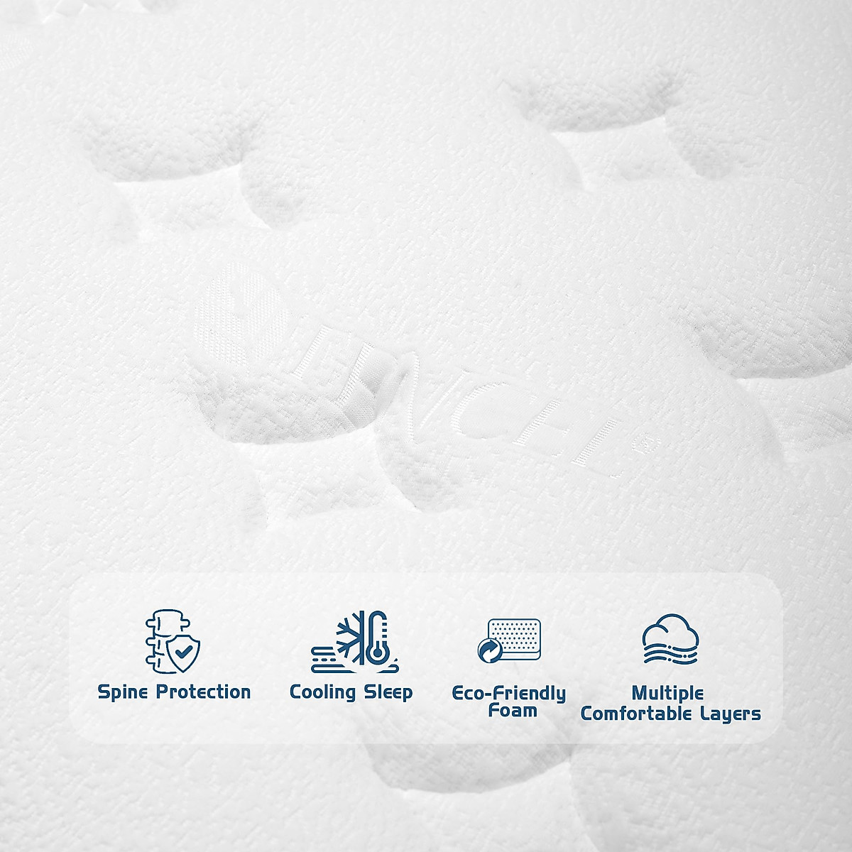 Ladinimo King Mattress, Hybrid Mattress with High Density Foam & Motion Isolation with Individually Wrapped Pocket Coils Medium Firm Mattresses,King Size Mattresses 80 * 76 * 14 inches