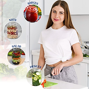 KLAZZ Mason Jar Vacuum Sealer With Accessory Hose for Wide & Regular Mouth Mason Jars, Compatible Kit with FoodSaver Vaccum & Other Vaccume Sealer Machines,Manual Portable Vacume Pump