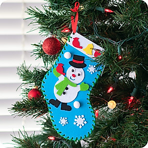 READY 2 LEARN Christmas Crafts - Create Your Own Christmas Stockings - Set of 4 - Christmas Decorations for Home - All Materials Included