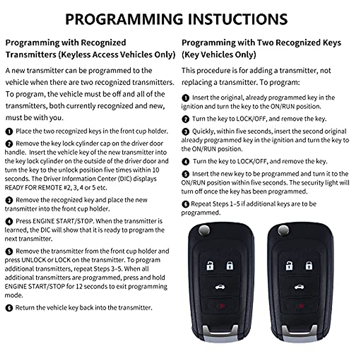 Replacement Folding Keyless Entry Flip Car Key Fob fits for 2010-2016 Buick Lacrosse Regal Verano 2010-2017 Chevy Camaro Equinox Sonic Malibu Cruze