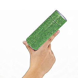 MYHOBBY 150ML Cute Thermos Water Bottle, 5 Oz Mini Insulated Stainless Steel Bottle with Bling Rhinestone,Perfect for Purse or Kids Lunch Bag,Green