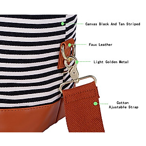 BAOSHA HB-28 Ladies Women Canvas Travel Weekender Bag Overnight Carry-on Duffel Tote Bag (Black)