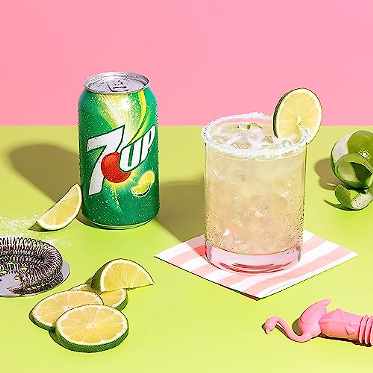 7UP Lemon Lime Soda, Naturally Flavored and Caffeine Free, 12 Fl Oz (Pack of 12)