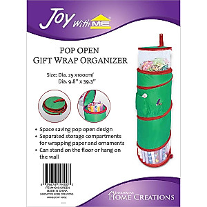 Innovative Home Creations Pop-Open Wrap Organizer, 39.3 by 9.8-Inch