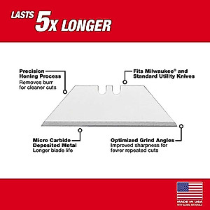 Fits Milwaukee 48-22-1950 50-Pc. General Purpose Utility Knife Blades with Dispenser