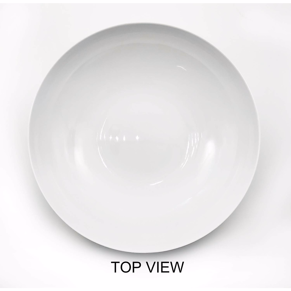 KX-WARE 12-inch Melamine Serving Bowls - Larger Salad Bowls Mixing Bowls, Set of 2 White | Break-resistant 100% Melamine Bowls | Dishwasher Safe, BPA Free