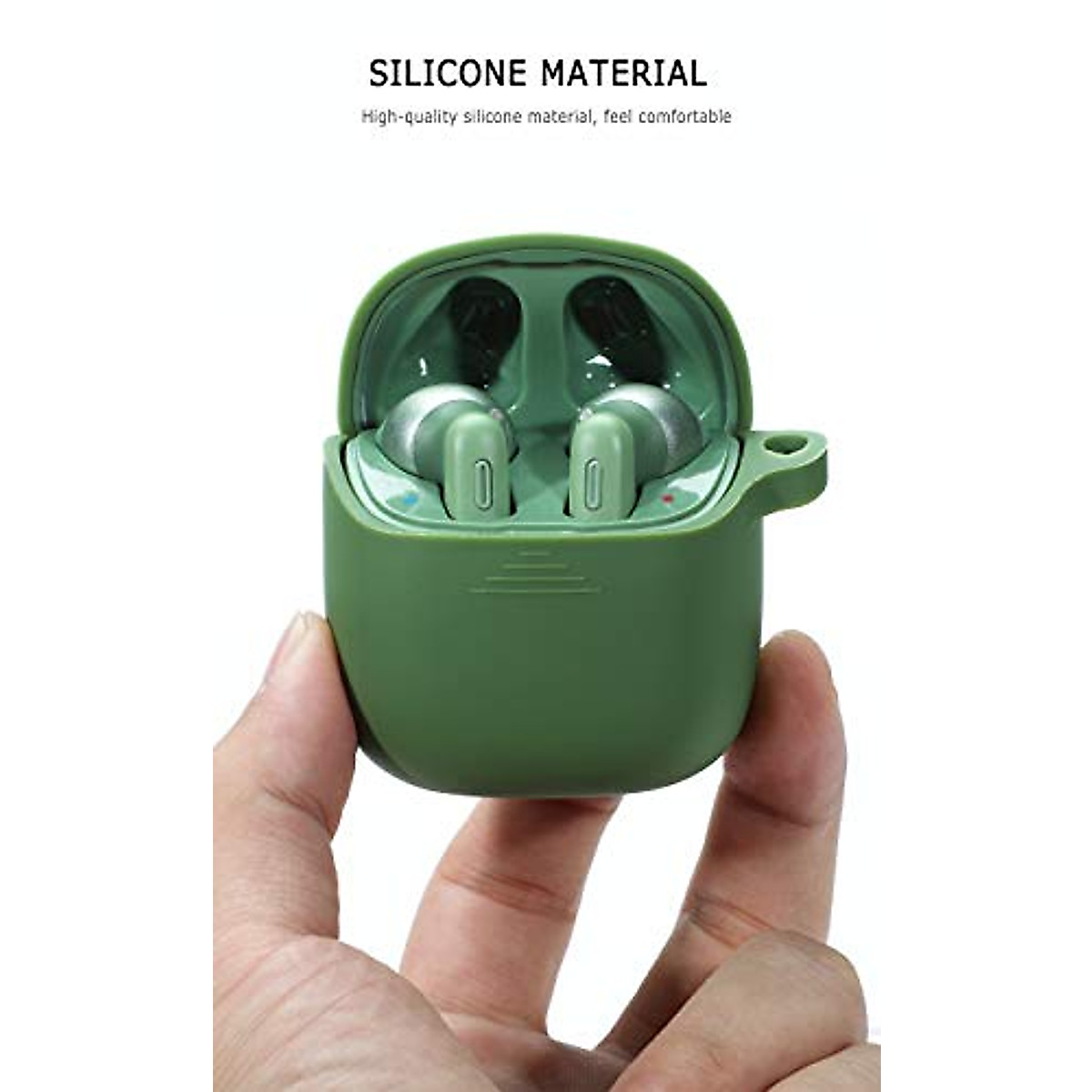 Silicone Case for JBL Tune 225 TWS/220TWS Anti-Lost Shockproof Protective Case Cover Compatible with JBL Tune 225 TWS/220TWS (Yellow)