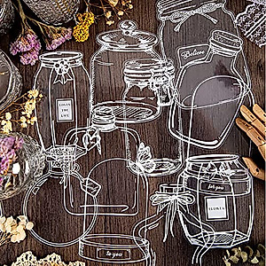 LCLZ 40 PCS Transparent Dried Flower Bookmarks, DIY Handmade Bookmarks Blank Set, Dried Flower Bookmark Bottle, Clear Drift Bottle Bookmark, Plant Flower Bookmark Maker (A)