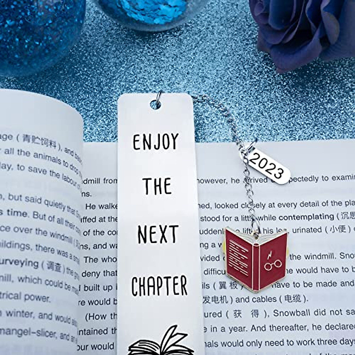 Graduation Gifts for Her Him Class of 2023 Gifts for College Highschool Graduation Gifts for Teen Girls Boys Friends Son Daughter-Enjoy The Next Chapter Inspirational Gifts Bookmarks for Women Men