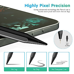 Stylus Pencil for iPad 10th & 9th Generation, Active Pen with Palm Rejection Compatible with 2018-2023 Apple iPad 10/9/8/7/6th Gen/iPad Pro 12.9 &11 inches/iPad Pro 6/5/4th Gen/iPad Air 5/4/3 Gen