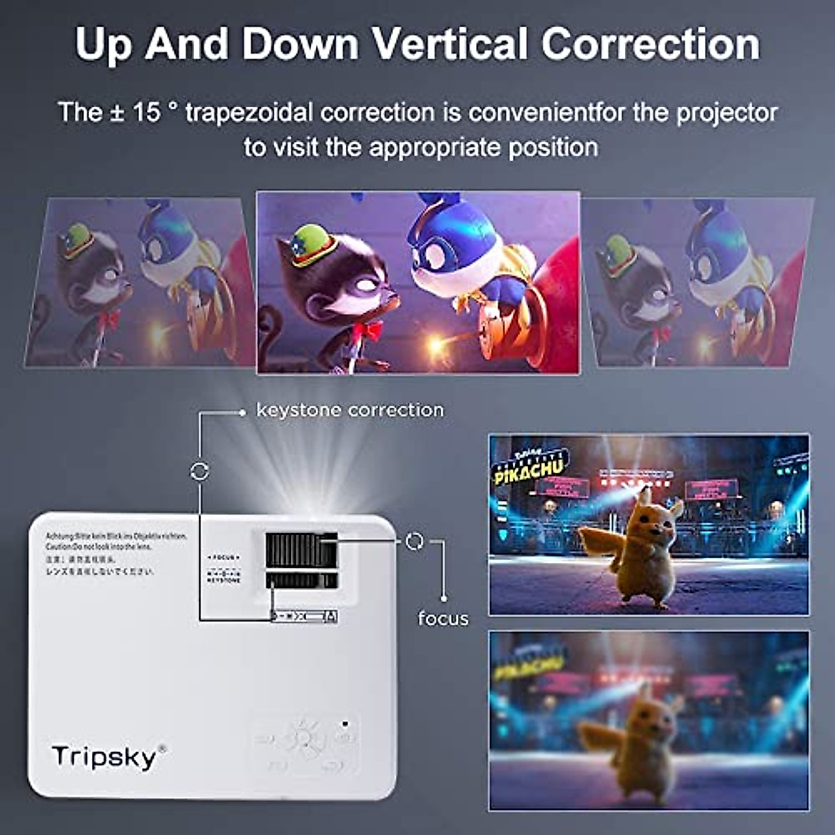 5G WiFi Bluetooth Projector Portable Video-Projector with 6000 Lumens 50000 Hours 1080P with TV Stick Smartphone HDMI USB AV, for Home Cinema & Outdoor Movies