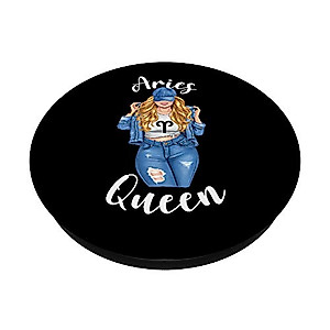 Streetwise Aries Queen Blonde Sexy March April Girl Womens PopSockets Swappable PopGrip