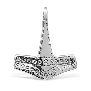 WithLoveSilver Sterling Silver 925 Thor's Hammer Norse Viking Amulet Design Pendant