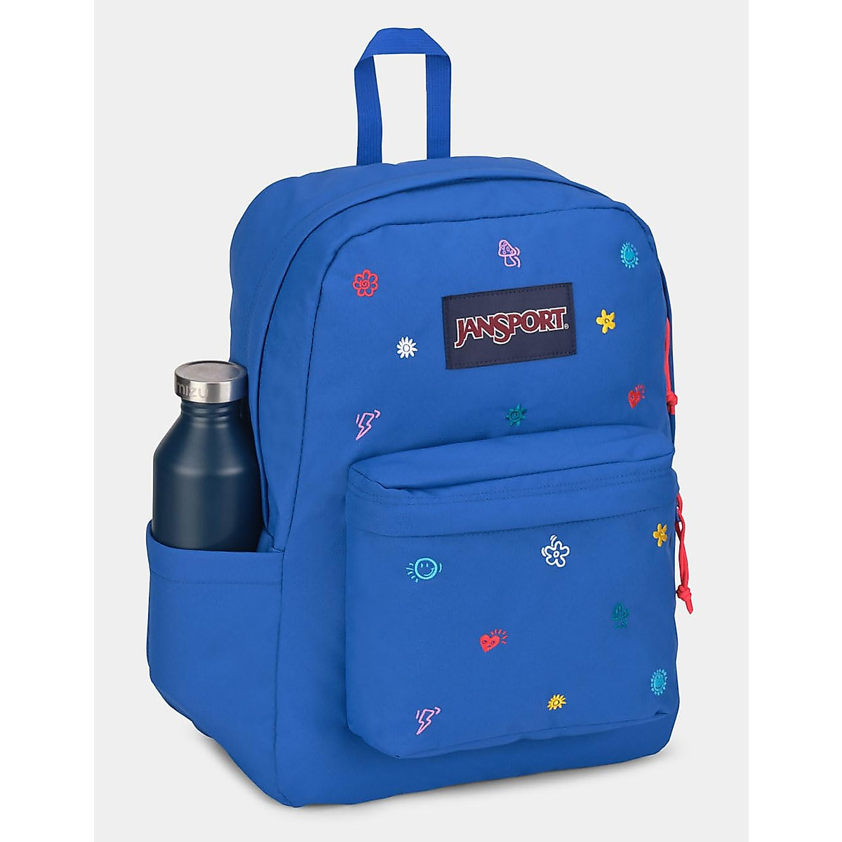 JanSport Superbreak Plus FX Backpack - Work, Travel, or Laptop Bookbag with Water Bottle Pocket, Kidcore Charms