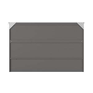AFI, Raleigh Modern Queen Solid Wood Murphy Bed Chest with Mattress in Grey