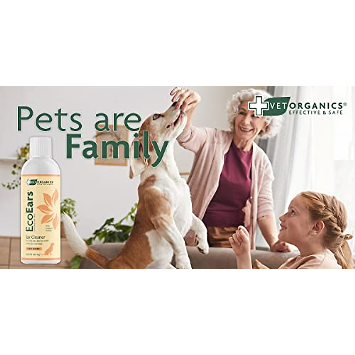 EcoEars Dog Ear Cleaner. Natural Multi-Action Formula. for Bad Discharge & Smell. Naturally Removes Foreign Matter and Cleanses The Most Difficult Ears. 100% Guaranteed