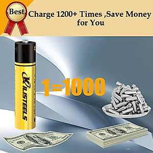 Rechargeable AAA Batteries,4 Pc-1.5v AAA Lithium Batteries,4-In-1 Type-C USB AAA Rechargeable Battery,600 mAh AAA Batteries Rechargeable,Lithum-Ion Battery AAA,Charges 1 Hours,Reuse Over 1200 Times