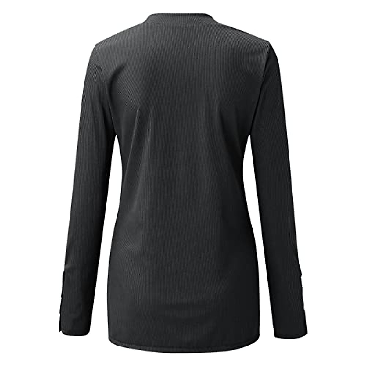 Long Sleeve Tops for Women Rib Knit Crewneck Button Lace Sleeve Fall Tshirts Patchwork Summer Lace Trim Printed Trendy Tunic Blouses Autumn Henley T-shirts Fitted Tee Casual Shirts to Tie Dye Gray